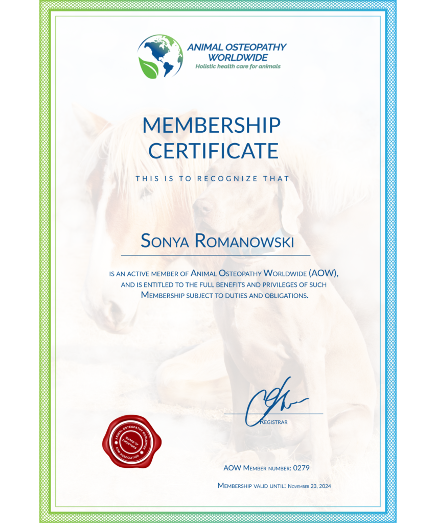 Sonya Romanowski - Animal Osteopathy Worldwide