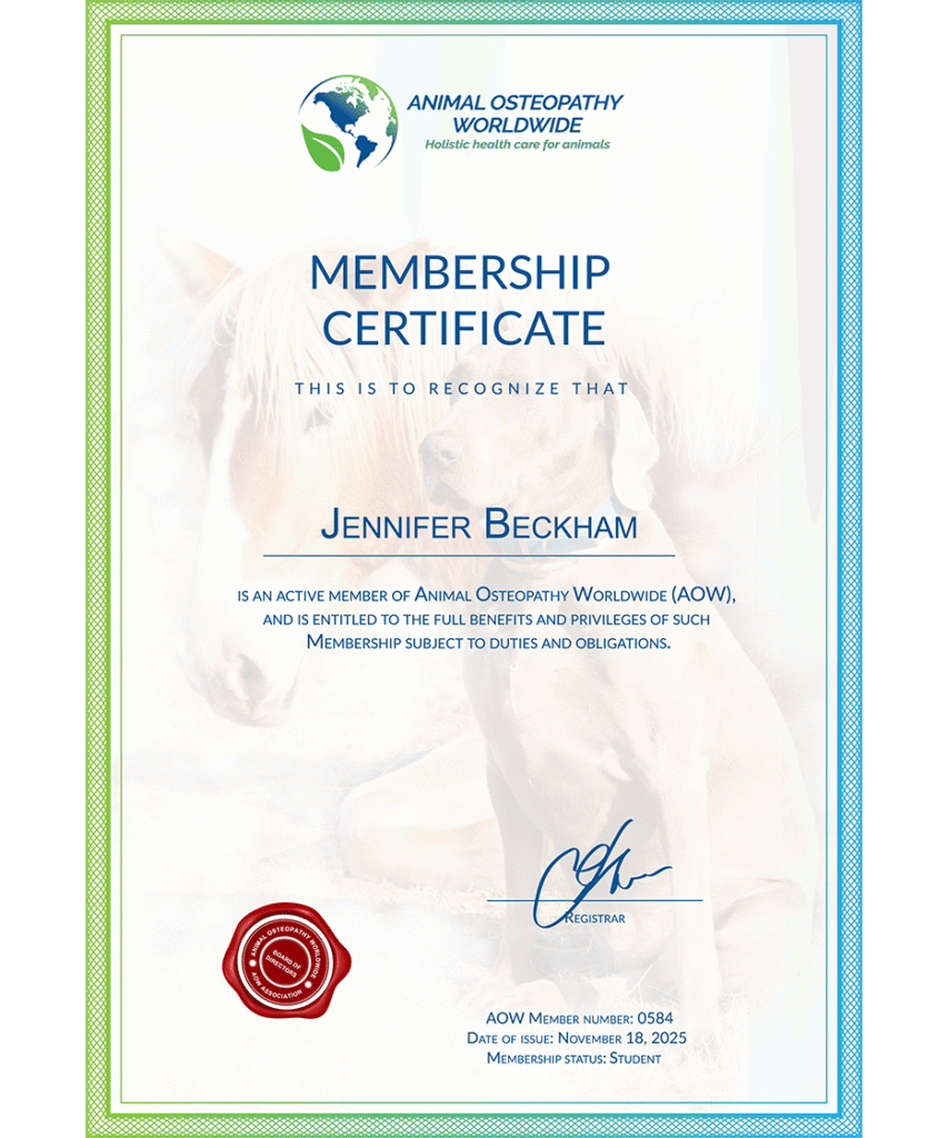 Jennifer Beckham - Animal Osteopathy Worldwide