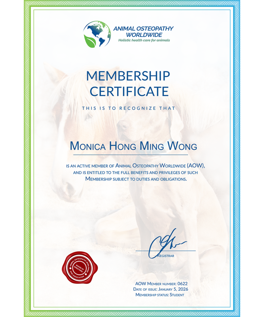 Monica Hong Ming Wong - Animal Osteopathy Worldwide